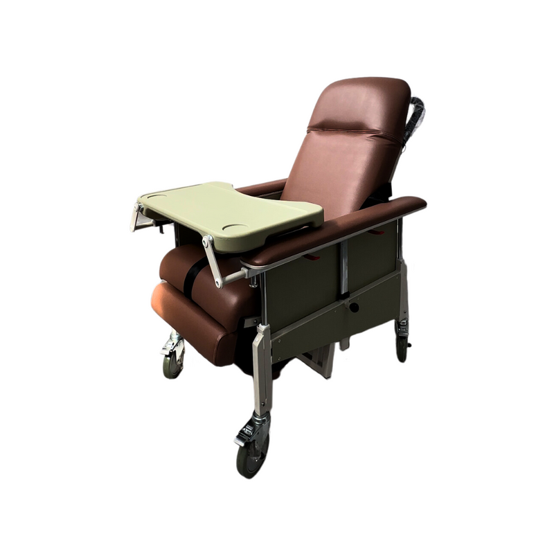 Mobile Geriatric Chair with Drop Down Armrest - Dnr Wheels