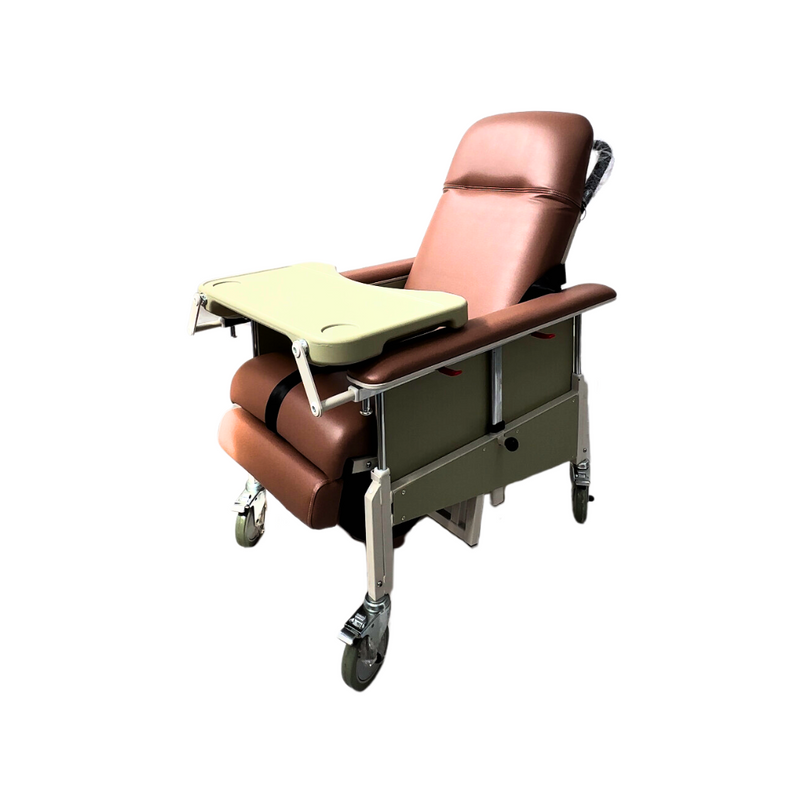 Mobile Geriatric Chair with Drop Down Armrest - Dnr Wheels