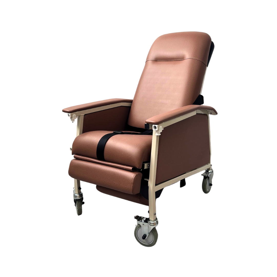 Manual Reclining Geriatric Chair with Tray - Dnr Wheels