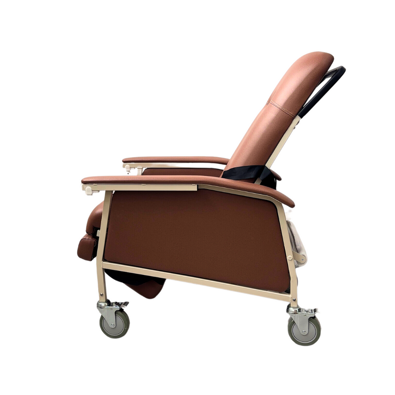 Manual Reclining Geriatric Chair with Tray - Dnr Wheels
