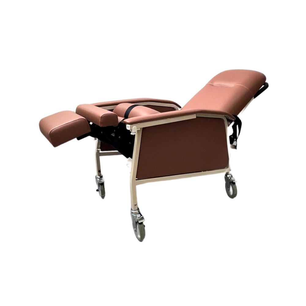 Manual Reclining Geriatric Chair with Tray - Dnr Wheels