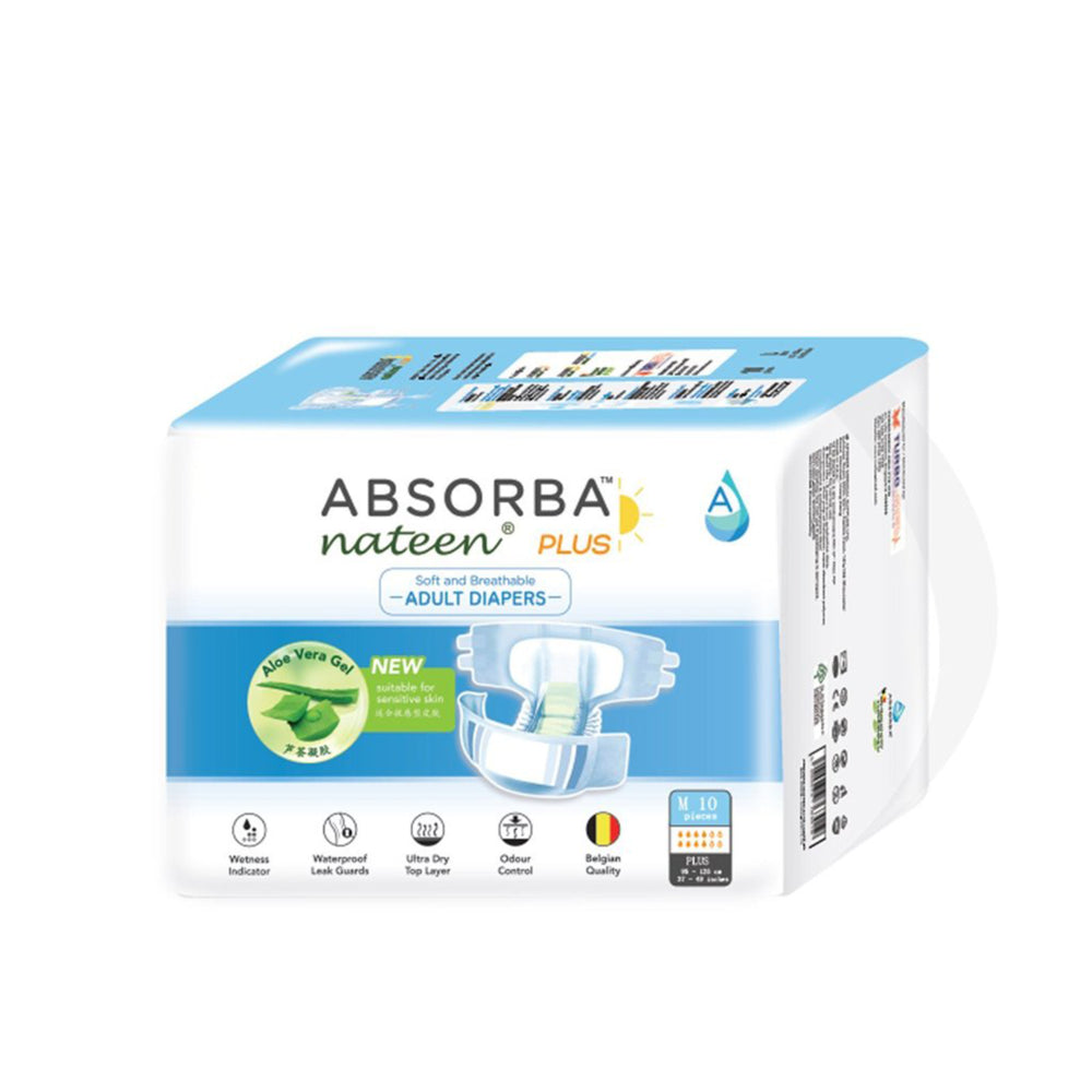 Absorba Nateen Plus Adult Diapers - Dnr Wheels