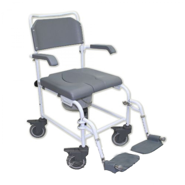 Deluxe Padded Shower Commode Chair - Dnr Wheels