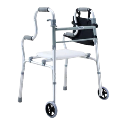 Foldable Rising Walking Frame With Seat - Dnr Wheels