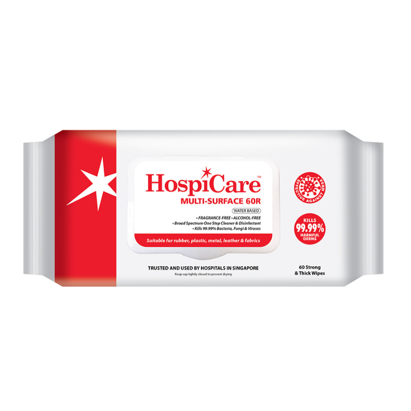 Hospicare 60R Multi Surface Disinfectant Wipes | Kills 99.99% Germs | DNR