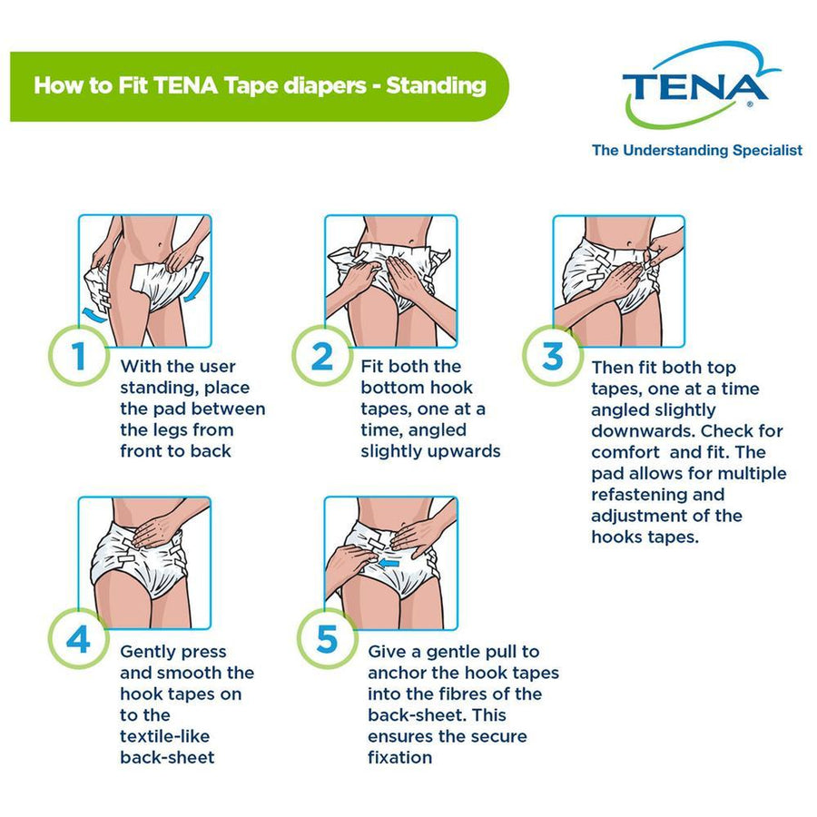 TENA Slip Super Diapers | Breathable Material High Absorbency | DNR
