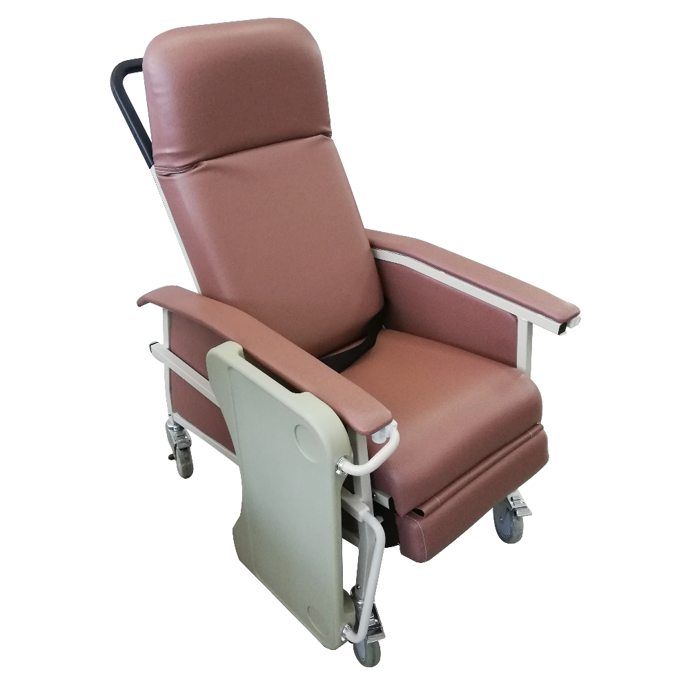 Manual Reclining Geriatric Chair with Tray - Dnr Wheels