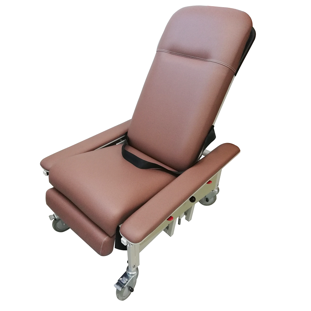 Mobile Geriatric Chair with Drop Down Armrest - Dnr Wheels