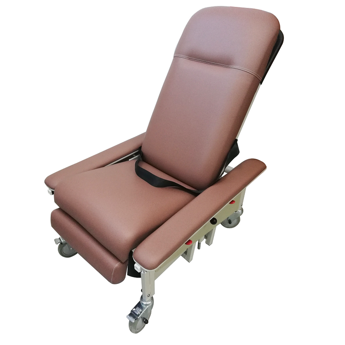 Mobile Geriatric Chair with Drop Down Armrest - Dnr Wheels