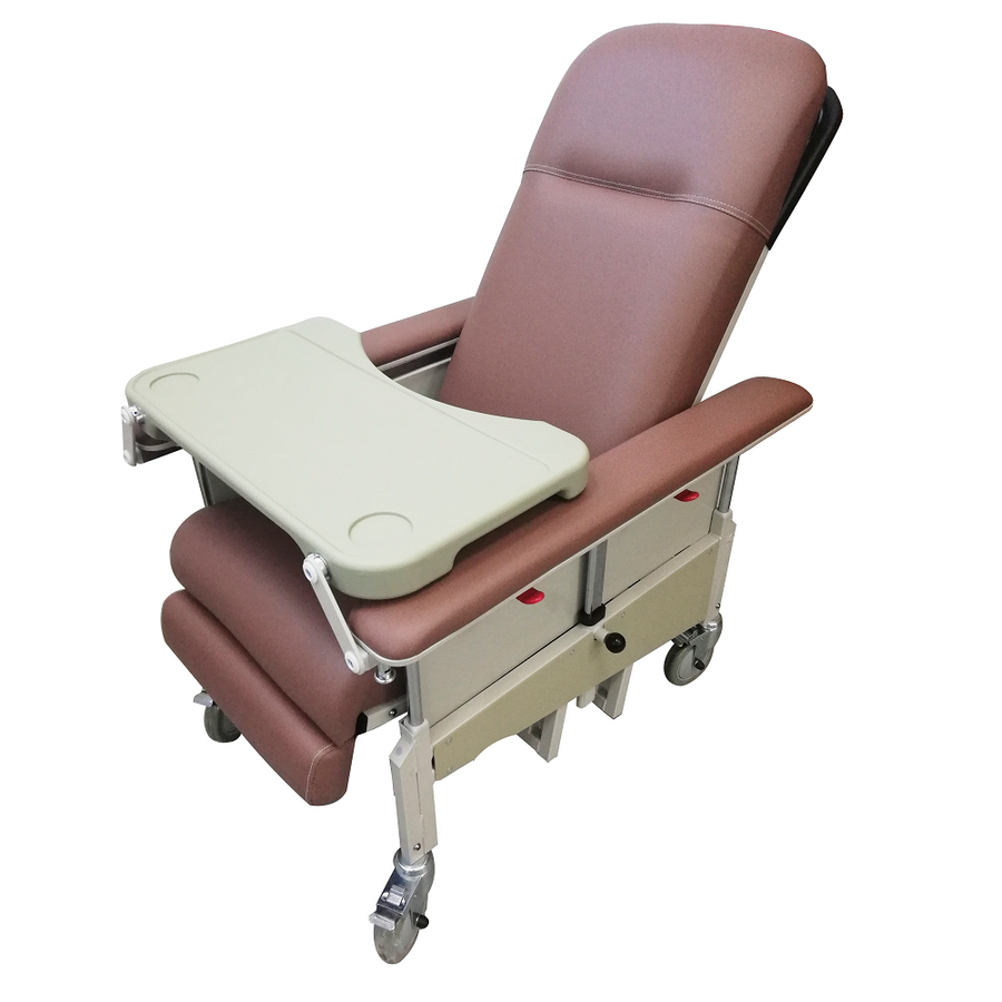 Mobile Geriatric Chair with Drop Down Armrest - Dnr Wheels