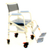 ShowerBuddy Foldable Mobile Shower Commode Chair - Dnr Wheels