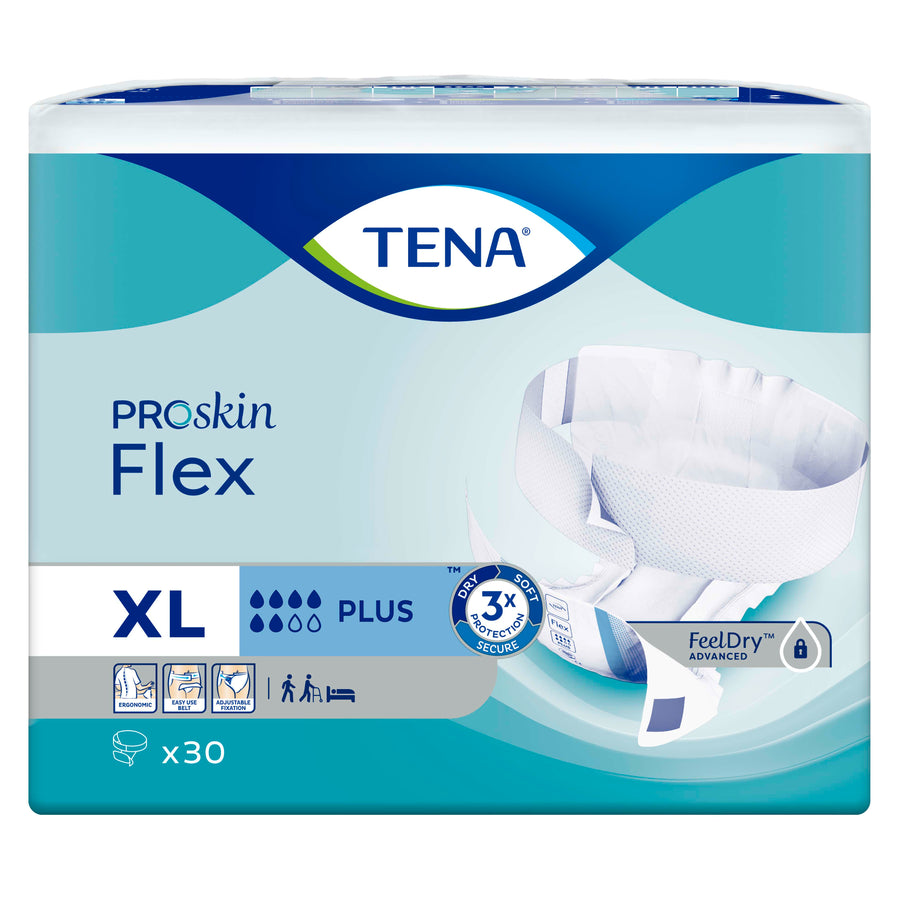 TENA Flex Plus Diapers with Waist Belt Extra Large - Dnr Wheels